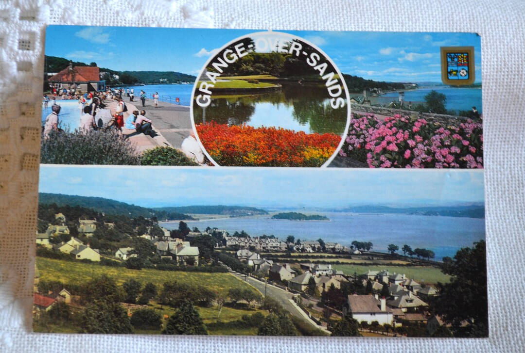 Vintage ENGLAND Postcard Grange Over Sands Promenade Post Card ...