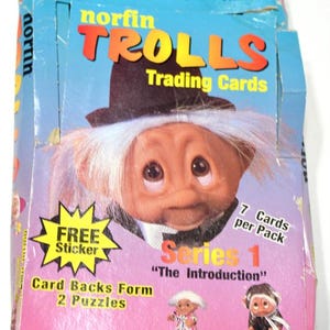 Vintage Trolls Trading Card Lot of 25 Unopened Packages 1992 Norfin ...