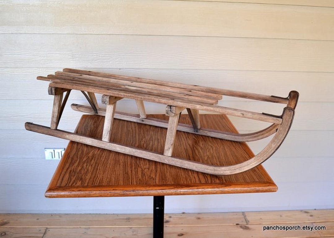 Vintage Bentwood Snow Sled, Rustic Cabin Decor (45" Long) - Etsy