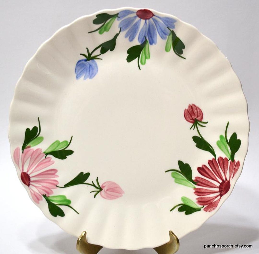 Vintage Blue Ridge Pottery Luncheon Plate: Mardi Gras Floral - Etsy