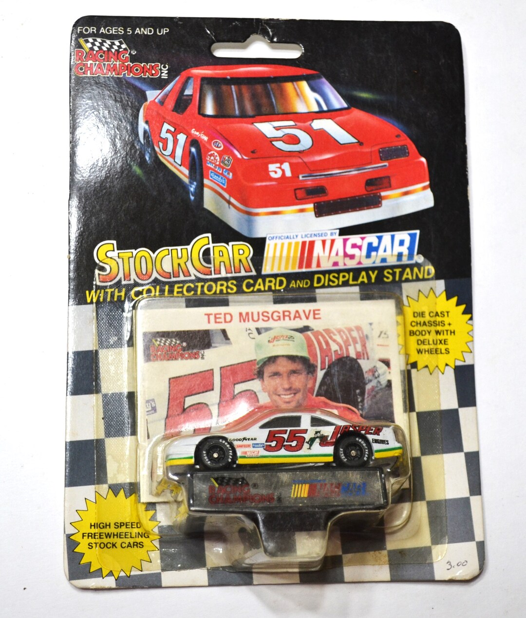 Vintage Ted Musgrave Diecast Stock Car: 1991 Racing Champions NASCAR - Etsy