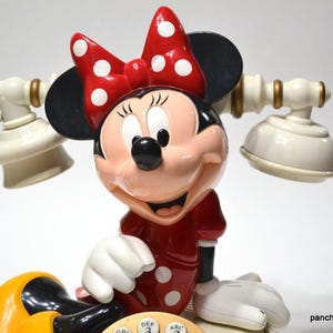 Vintage Minnie Mouse Telephone Telemania Corded Push Button Phone ...