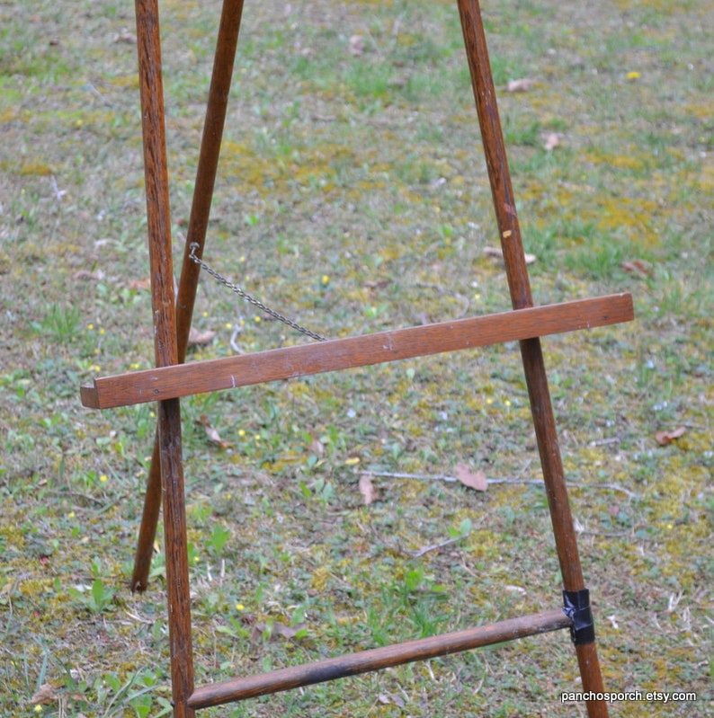 Vintage Ball and Stick Easel: Victorian Painting Display, Wedding Sign ...