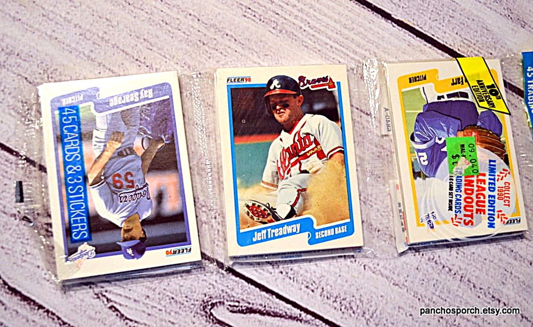 Vintage 1990 Fleer Value Pack Rack Pack Baseball Cards Good Condition ...