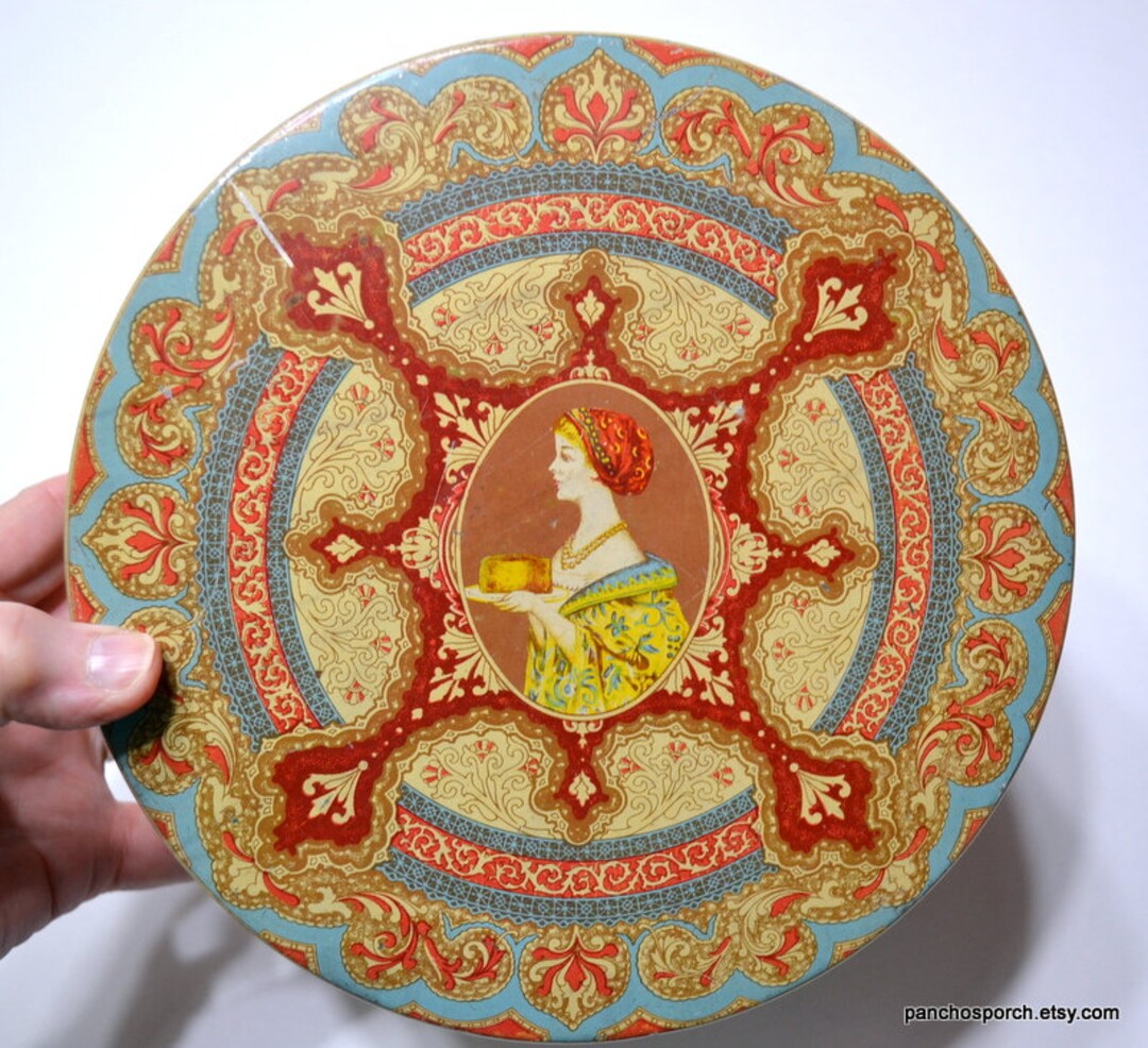 Vintage Hostess Fruit Cake Tin: Ornate Victorian Metal Lidded Box - Etsy