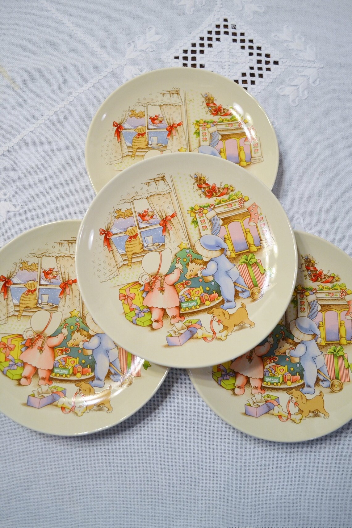 Vintage Country Kids Dessert Plate Set of 4 Plate 3 of 6 - Etsy