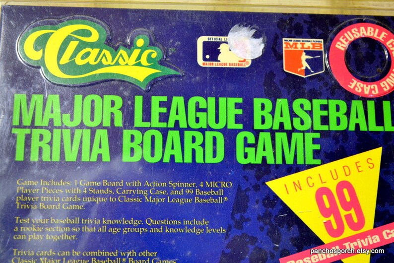 Vintage Major League Baseball Trivia Board Game Sealed 1990 - Etsy