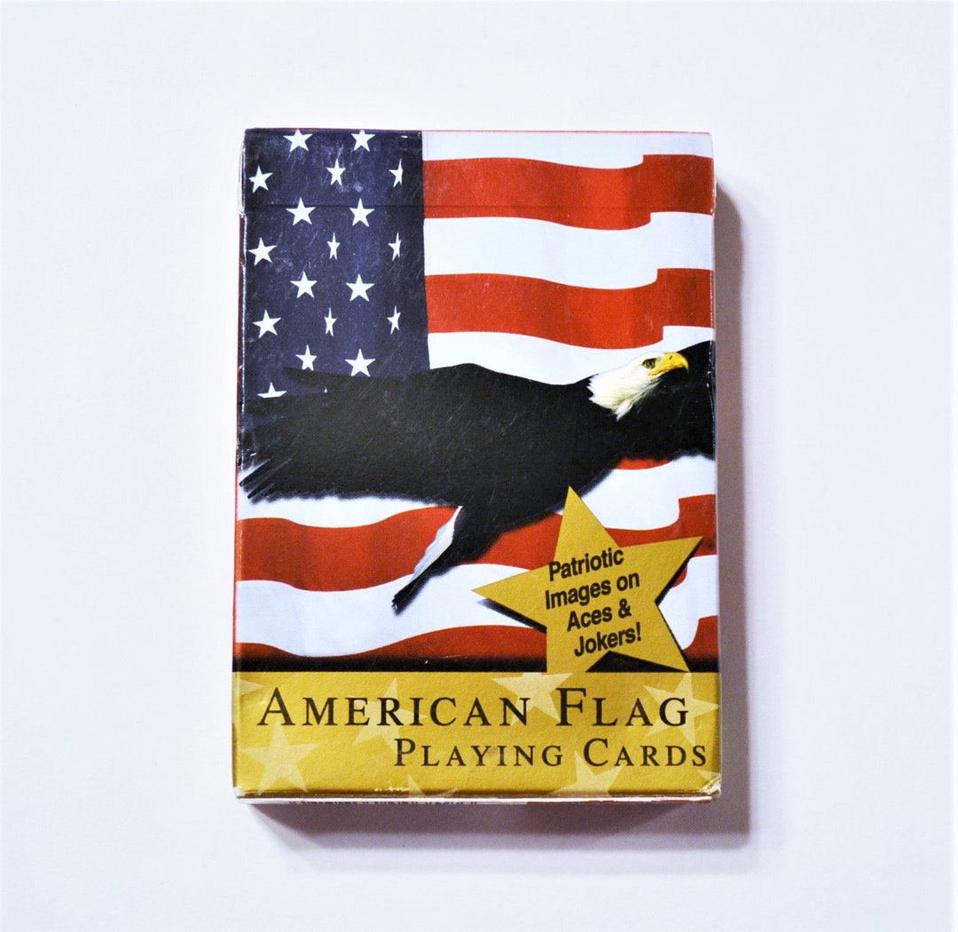 Vintage American Flag Playing Cards Patriotic Deck of Cards Collectible ...