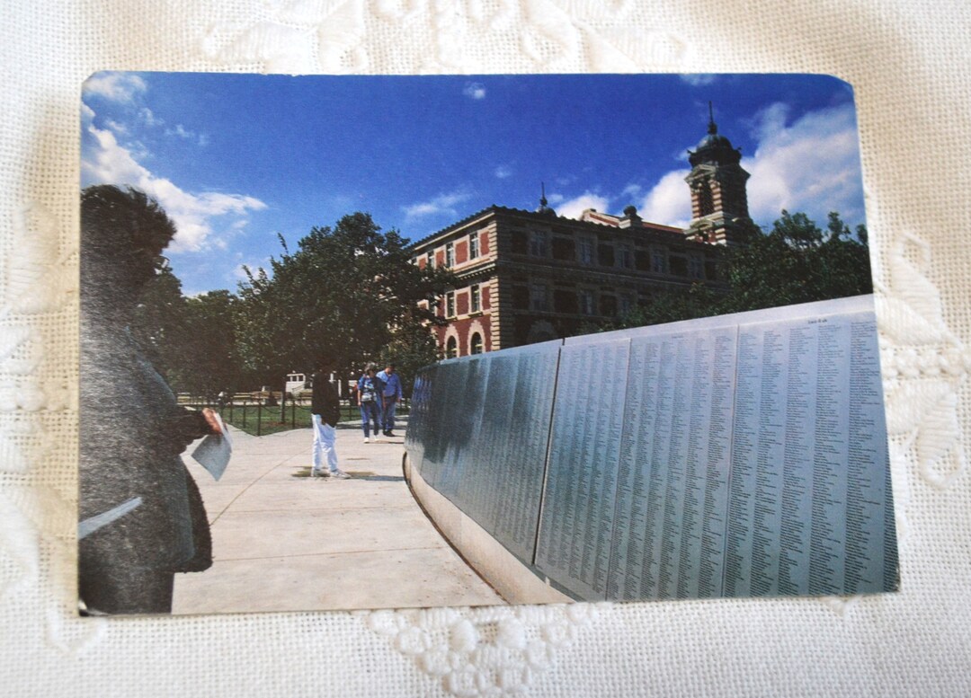 Vintage Ellis Island Postcard: American Immigrant Wall of Honor - Etsy