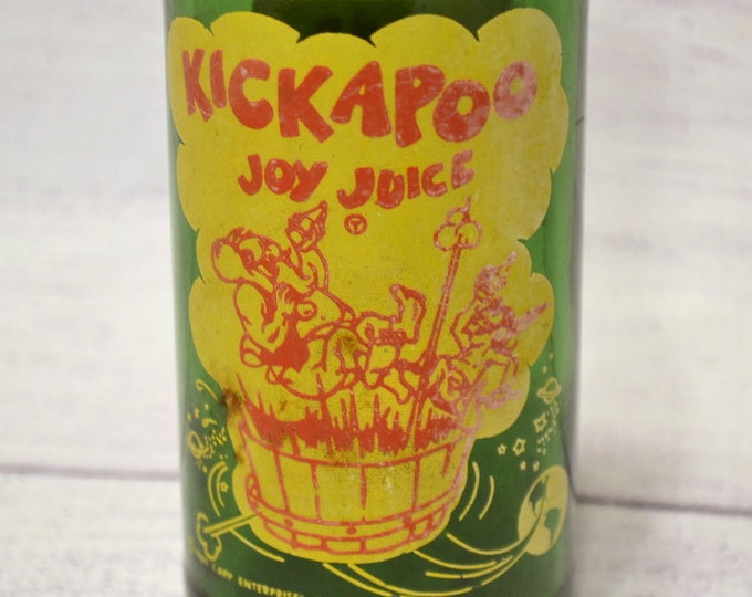 Vintage Kickapoo Joy Juice Soda Bottle 10 Oz Green Glass Bottle ACL ...