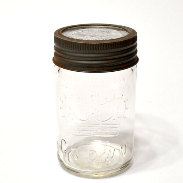 Crown Mason Jar - Etsy