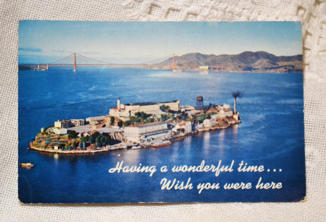 Vintage CALIFORNIA Postcard Alcatraz Island San Francisco Souvenir Post ...