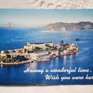 Vintage CALIFORNIA Postcard Alcatraz Island San Francisco Souvenir Post ...