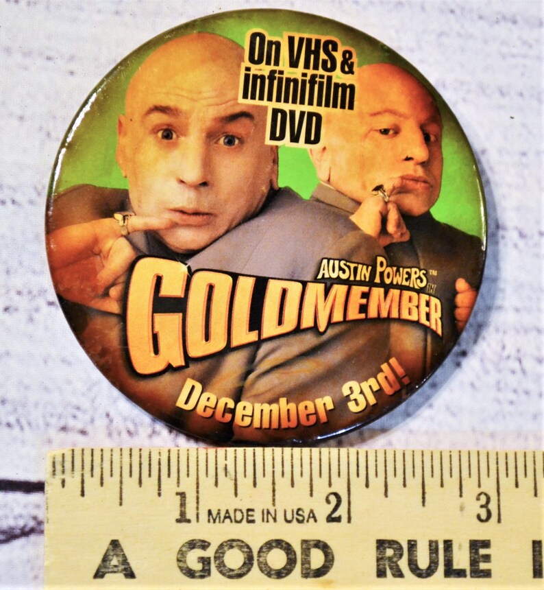 Vintage Austin Powers Goldmember Pinback Button VHS Video - Etsy