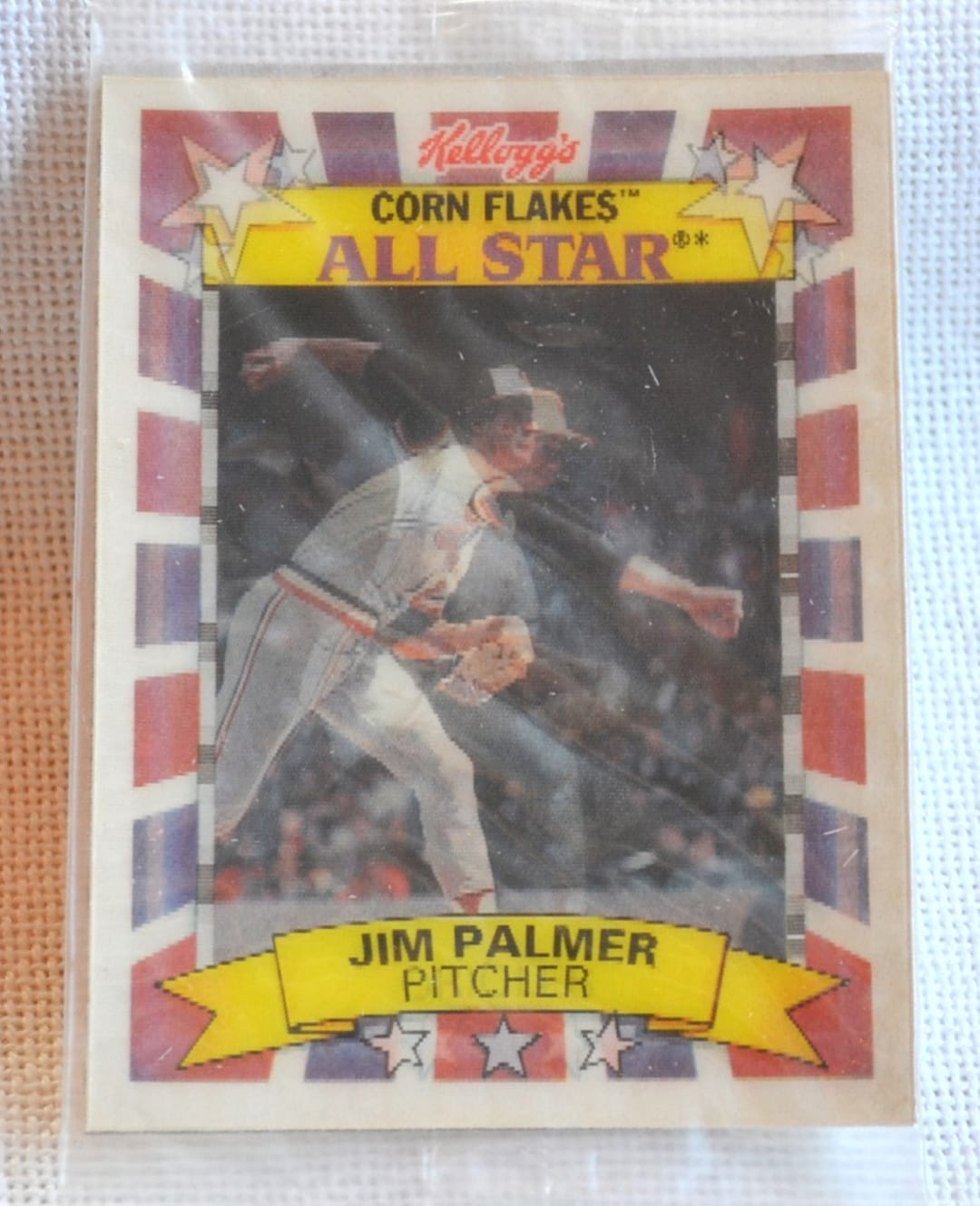 Jim Palmer 3D Baseball Card Sealed Kelloggs Corn Flakes All Star 1992 ...