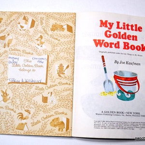 Vintage My Little Golden Word Book Little Golden Book Reading ...