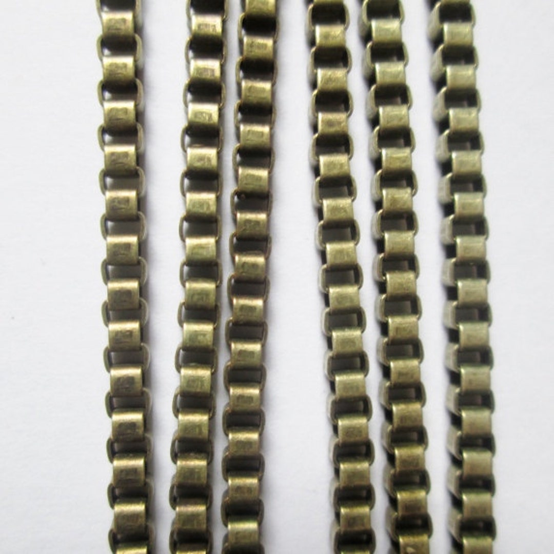 1 Meter, 3.3 Feet Antique Bronze Chain Thickness 2.4 X 2.4 Mm, Open ...