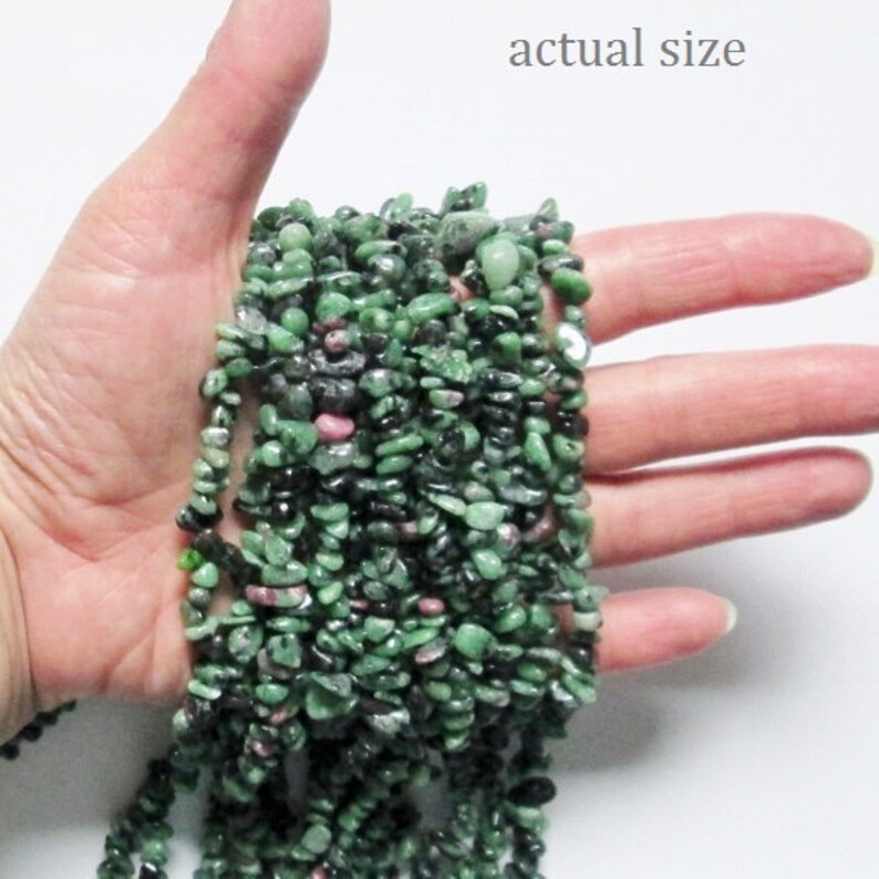 Genuine Ruby Zoisite Chips Beads Approx. 8 Mm Long Strand - Etsy