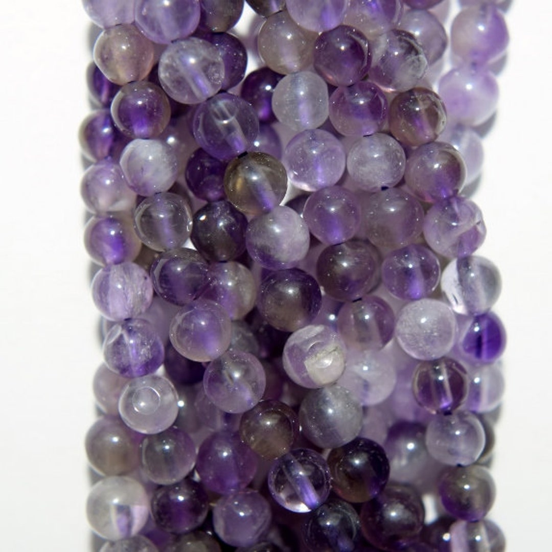 Genuine Amethyst Beads Round 4 Mm Beads, Semi Precious Gemstone Beads ...