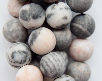 Natural Light Pink Zebra Jasper Beads Grade AAA in Round-full Strand 15 ...
