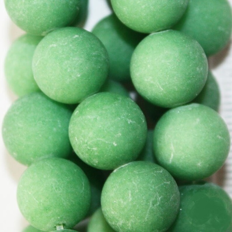 10 Mm Matte Light Moos Green Quartz Round 10 Mm Colored - Etsy