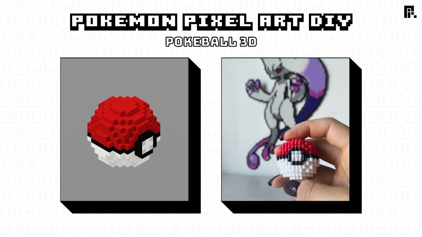 8 Bit Pokemon Grid Pokeball