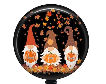 Happy Fall Badge Reel/pumpkin Badge Reel/badge Holder/id Holder/badge ...