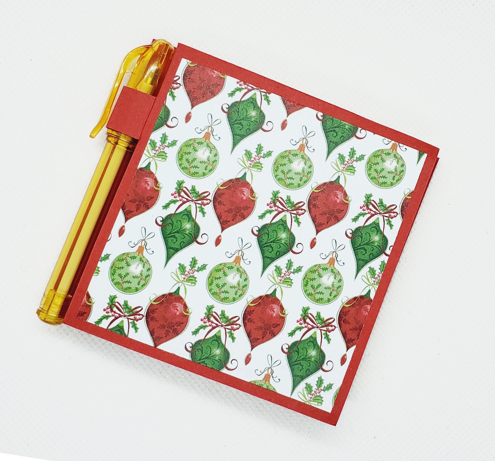 Christmas Sticky Note Holder and Pen Set/sticky Notes/memo - Etsy