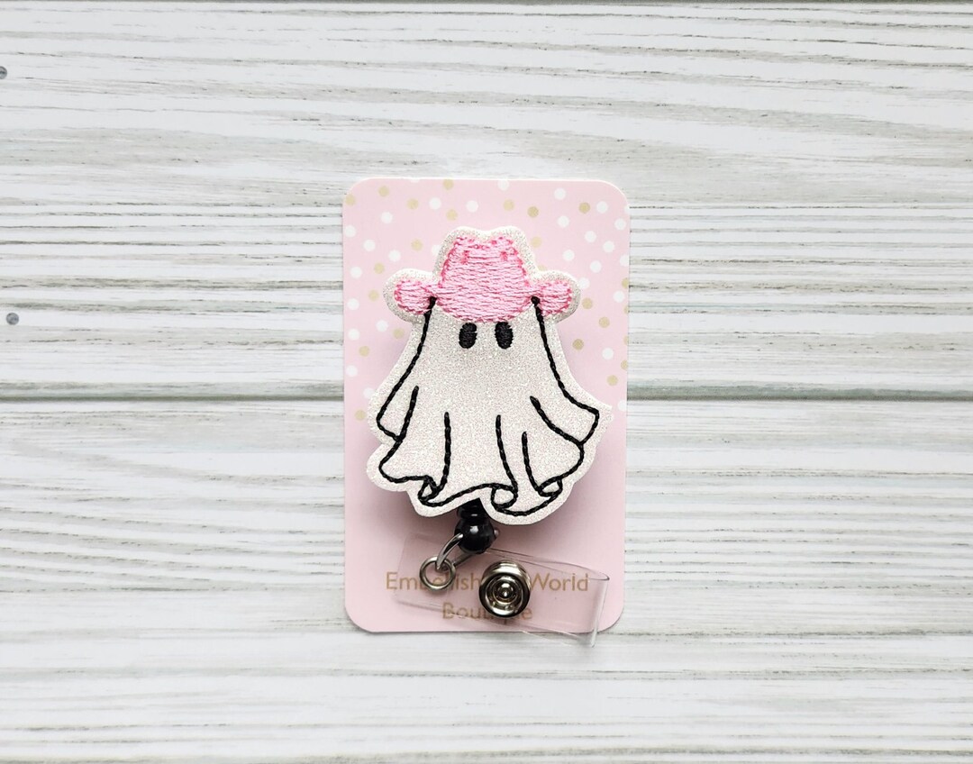 Cowboy Ghost Badge Reel,halloween Badge Reel, Cute Badge Reel/badge ...