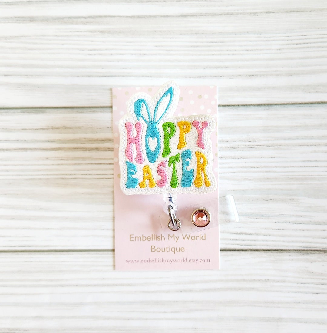 Easter Badge Reel/easter Bunny Badge/badge Holder/id Holder/nurse Badge ...