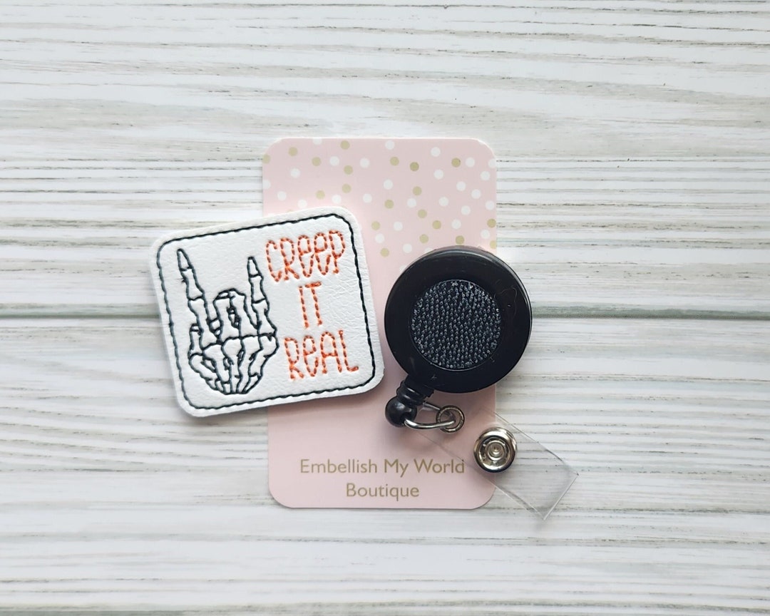 Creep It Real Interchangeable Badge/badge Holder/id Holder/badge Reel ...