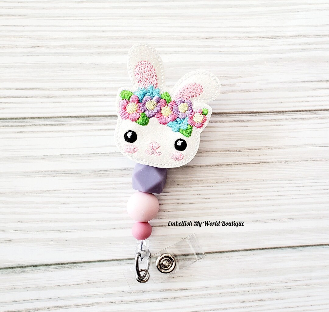 Easter Badge Reel/easter Bunny Badge/badge Holder/id Holder/nurse Badge ...