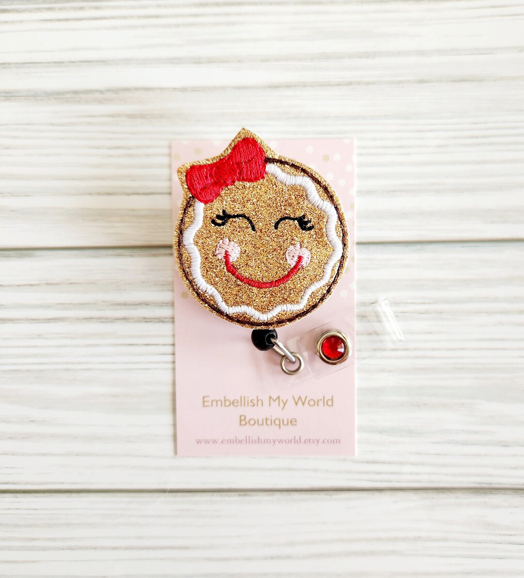 Gingerbread Girl Badge Reel/christmas Badge Reel/ Badge Reel/badge ...
