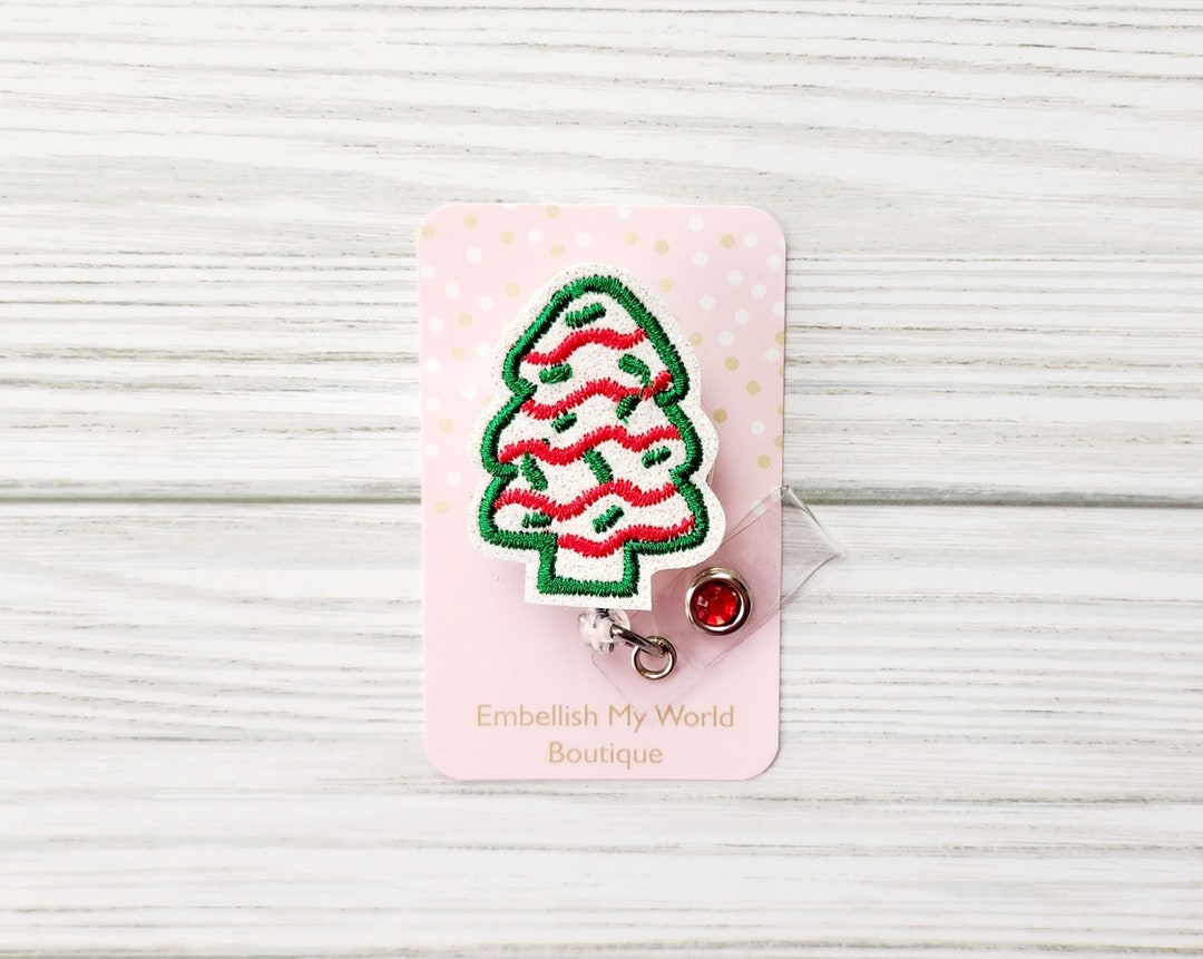 Christmas Tree Badge Reel/christmas Badge Reel/badge Holder/id Holder ...