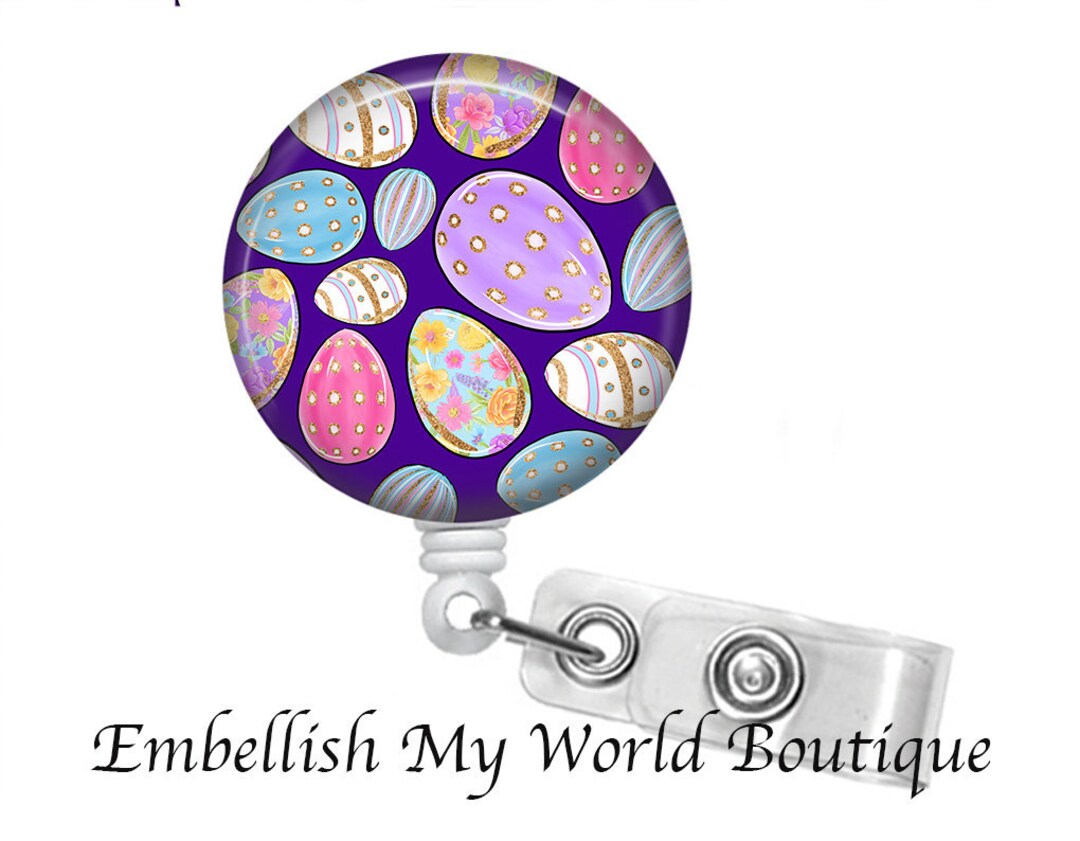 Easter Badge Reel/easter Eggs Badge/badge Holder/id Holder/nurse Badge ...