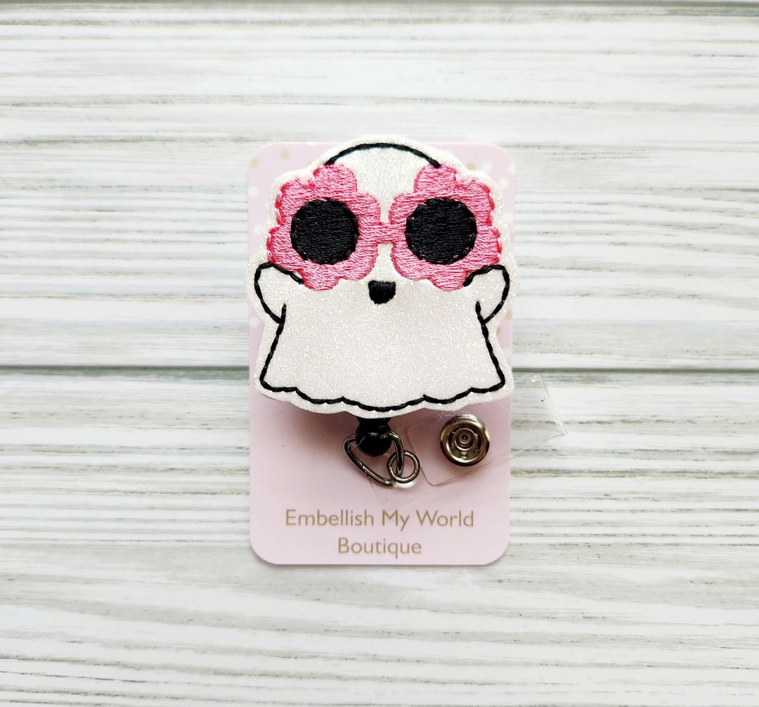 Retro Ghost Badge Reel,halloween Badge Reel, Cute Badge Reel/badge ...