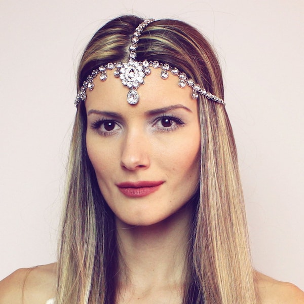 Rhinestone Headpiece - Etsy