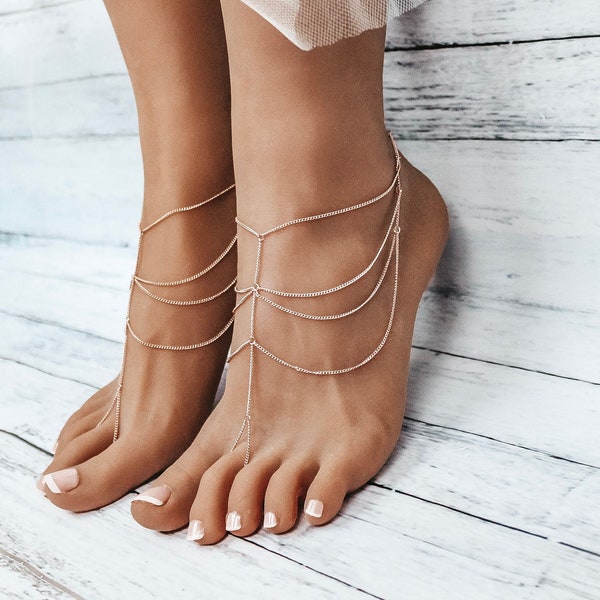 Bohemian Foot Jewelry - Etsy