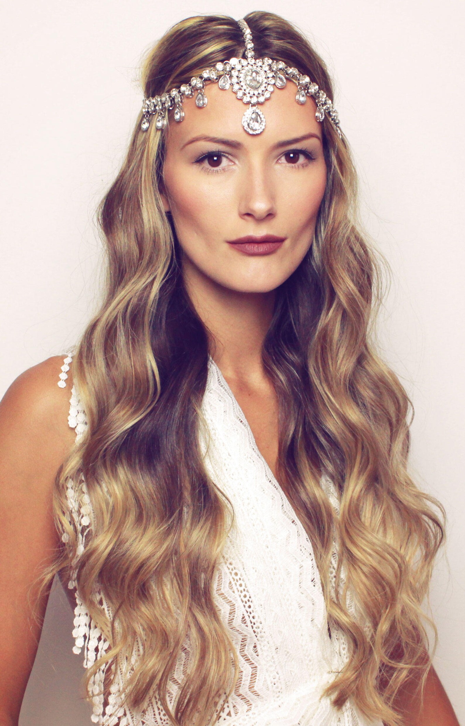 Starla Head Chain Silver Head Chain Head Jewelry Bridal - Etsy