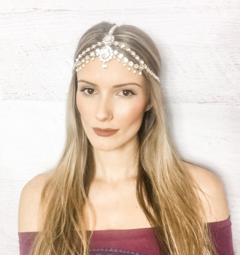 Marion Gold Head Chain Head Jewelry Gold Hair Chain Gold Hair Jewelry ...