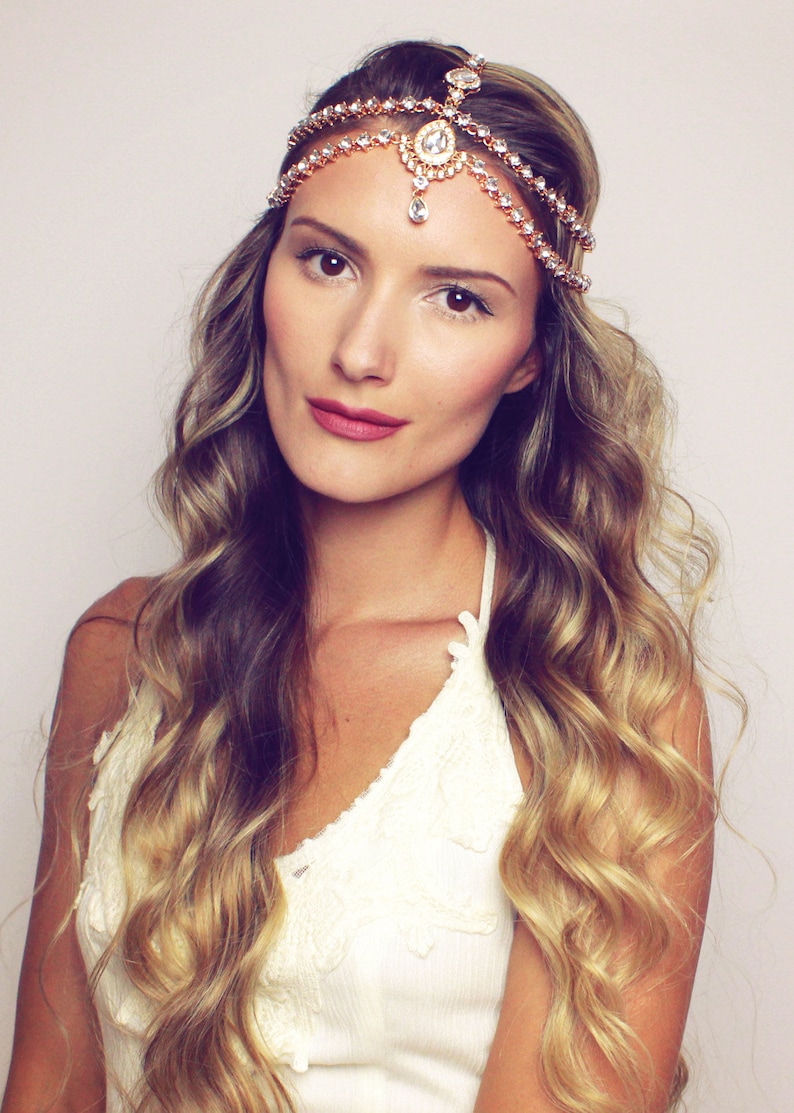 Dulce Head Chain Gold Head Jewelry Bridal Head Band Head Piece - Etsy