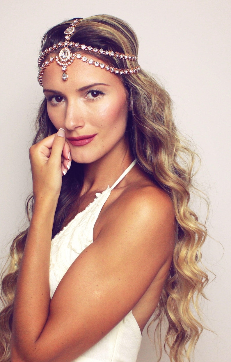 Dulce Head Chain Gold Head Jewelry Bridal Head Band Head Piece - Etsy