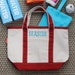 Monogrammed Boat Tote Personalized Medium Canvas Tote Bag Beach Bag ...