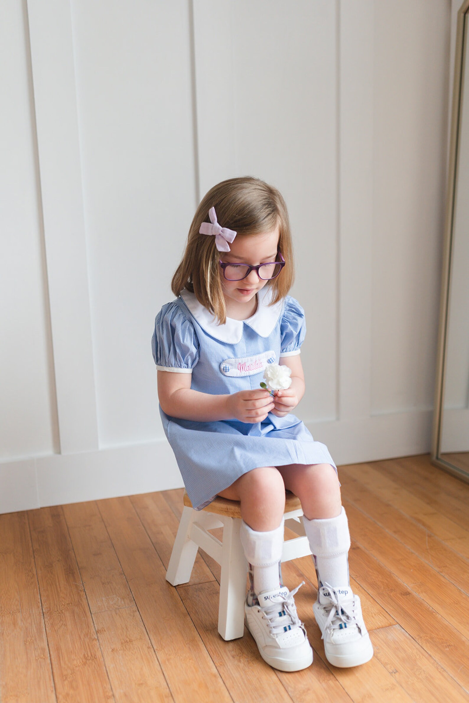 Monogrammed Tab Dress Preppy Personalized Gingham Front | Etsy