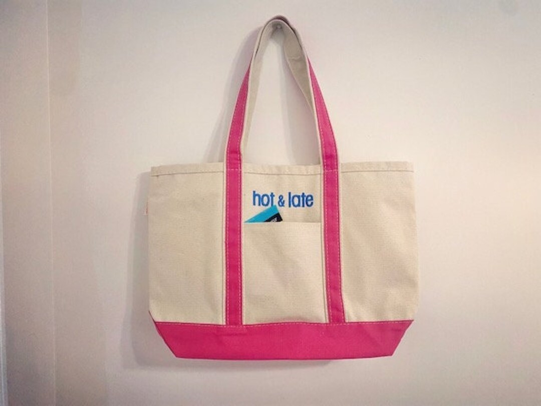 Monogrammed Boat Tote Personalized Medium Canvas Tote Bag Beach Bag ...