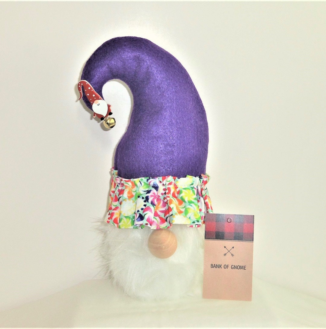 Bank of Gnome, Child Gnome Bank, Candy Bank, Holiday Gnome, Mason Jar ...