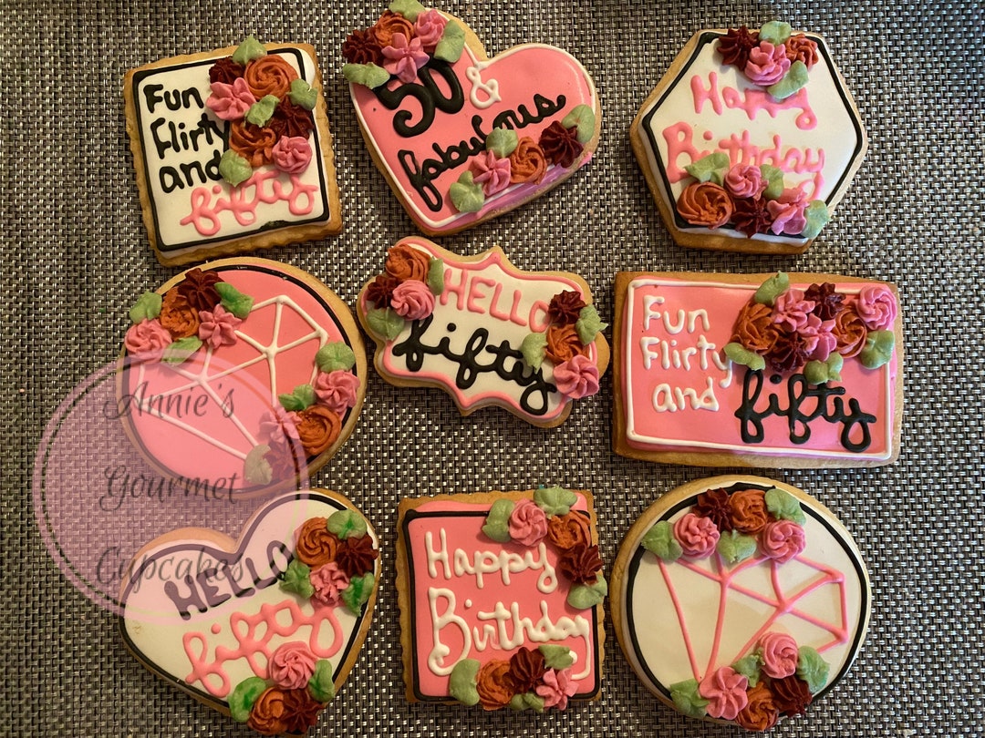 Fifty & Fabulous Sugar Cookies 1 Dozen - Etsy
