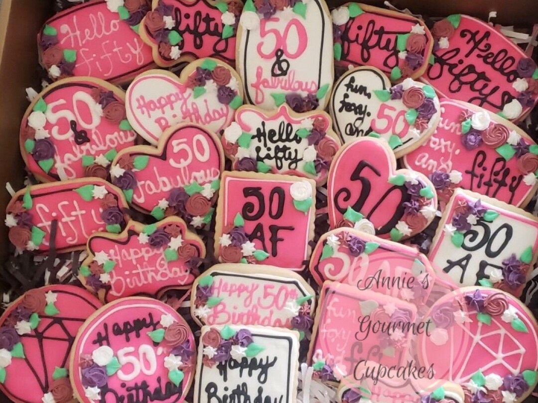 Fifty & Fabulous Sugar Cookies 1 Dozen - Etsy