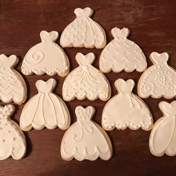 Wedding Dress Cookie - Etsy