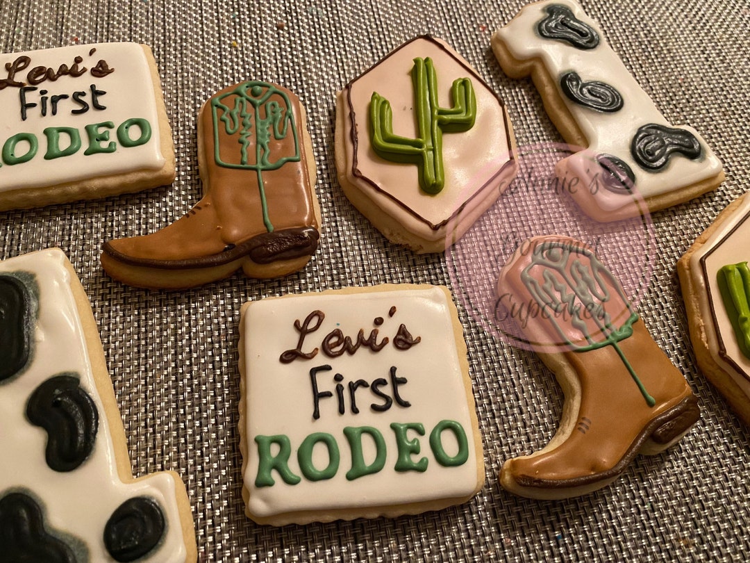Baby’s First Rodeo Sugar Cookies 1dzn - Etsy